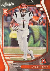 new 2021 panini absolute ja'marr chase football rookie card - cincinnati bengals