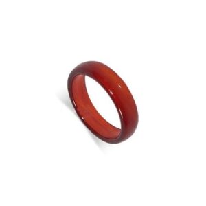 carnelian gemstone 6mm unisex band ring size 7