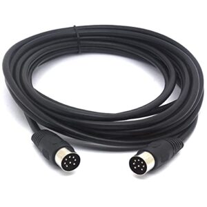 piihusw long 8 pin din cable male to male midi extension cord for bang and olufsen b&o powerlink mk 2 beolab (5 meter)