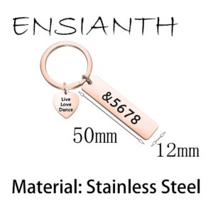 ENSIANTH Dance Teacher Gift Live Love Dance Keychain &5678 Jewelry Gift for Dance (&5678 Keychain rg)