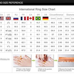 925 Sterling Silver Shiny Gem Ring Cubic Zirconia Rings CZ Diamond Multi Row Ring Eternity Engagement Wedding Band Ring for Women (US Code 8)