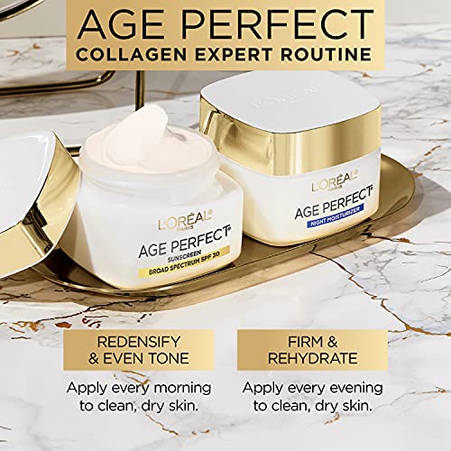 L'Oreal Paris Age Perfect Collagen Expert Anti-Aging, Anti-Wrinkle Night Moisturizer 2.5 oz