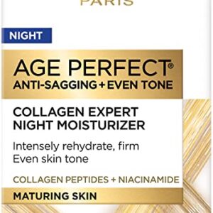 L'Oreal Paris Age Perfect Collagen Expert Anti-Aging, Anti-Wrinkle Night Moisturizer 2.5 oz