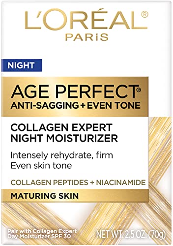 L'Oreal Paris Age Perfect Collagen Expert Anti-Aging, Anti-Wrinkle Night Moisturizer 2.5 oz