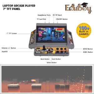 Eduboy 7" inch Android Game Machine, Laptop Retro Arcade Console,