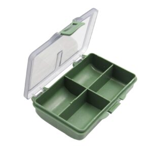 washranp fishing tackle box multi-grid pe plastic fish hook bait fishing storage box with transparent lid tackle box organizer green 4 grid