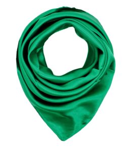 ruolin 35×35 inches large square women's satin silk like head scarf fashion pattern silk feeling hair sleeping wrap (20 green)