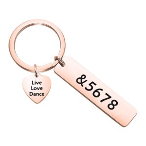 ensianth dance teacher gift live love dance keychain &5678 jewelry gift for dance (&5678 keychain rg)