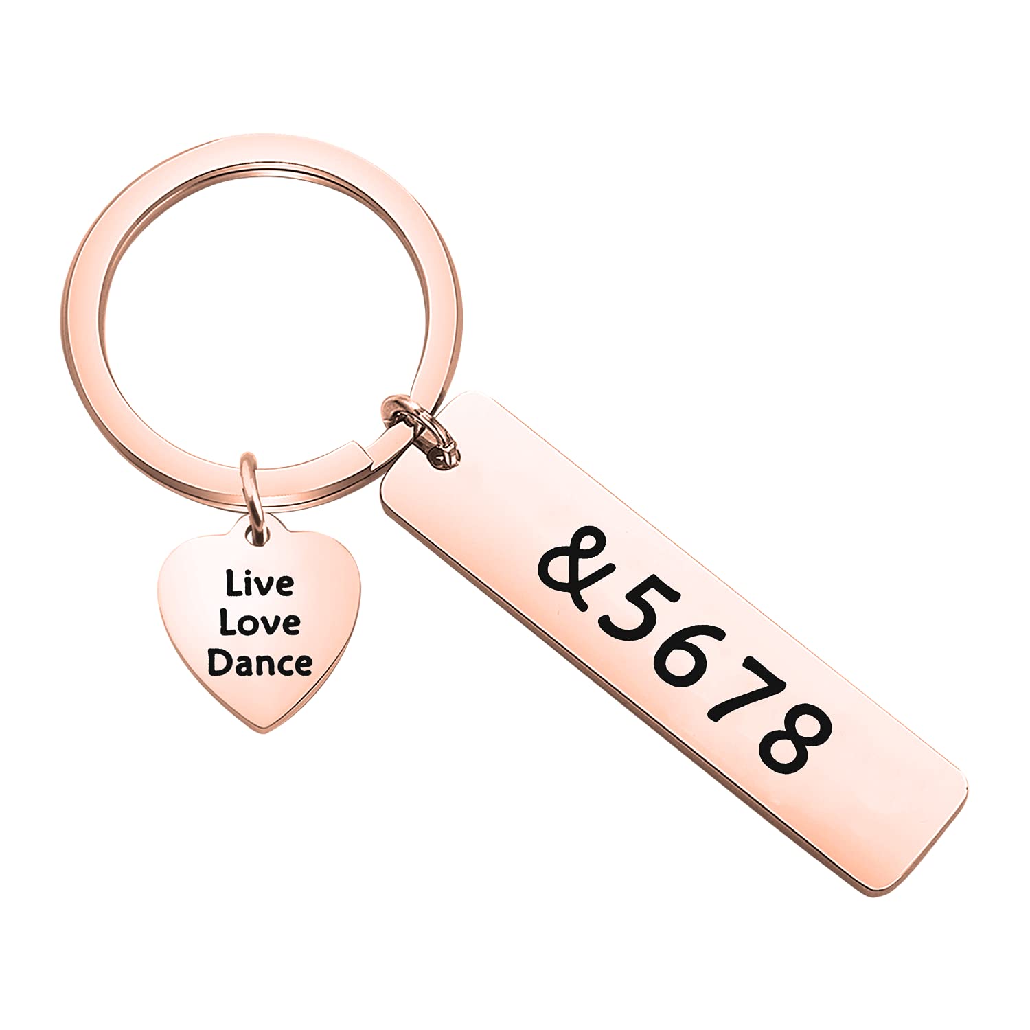 ENSIANTH Dance Teacher Gift Live Love Dance Keychain &5678 Jewelry Gift for Dance (&5678 Keychain rg)