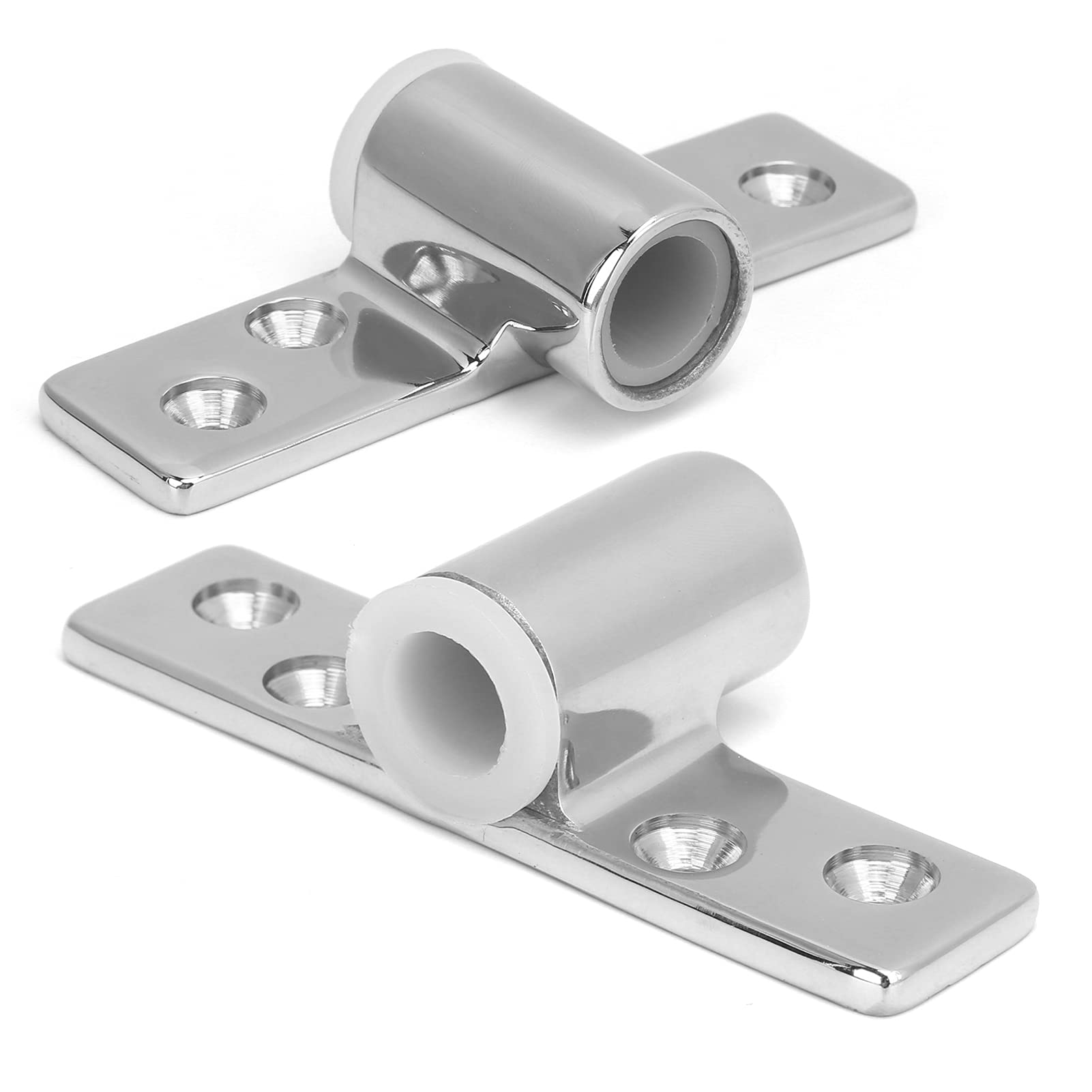 Oarlock Sockets Pair Marine Oarlock Bracket 316 Stainless Steel Side Mounted Mirror Polish Finish for 1/2in Shank Oar Lock Holder Boat Accessories