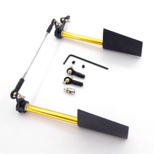 prop steering rudder 1set nylon dual steering rudder with servo steering arm rod stopper ball head joint for rc boat scale marine cruise to ensure that the shaft works smoothly and stably