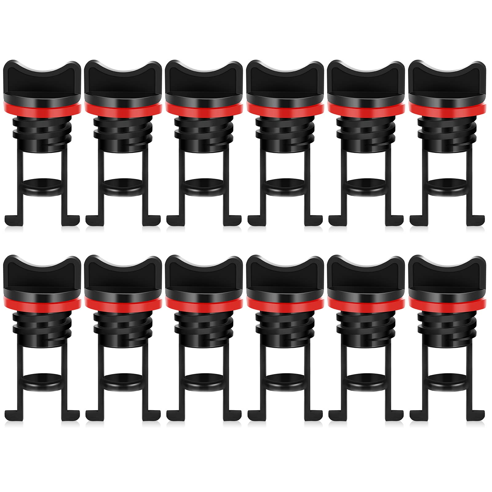 Boao Nylon Kayak Drain Plugs Thread Drain Plugs for Kayak Dinghy Canoe Boat (Red, 12 Pieces)