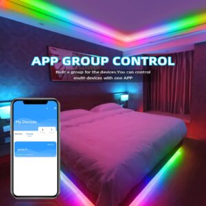 Sanwo Dream Color LED Light Strip Dynamic Chasing Effect Strip Light, 142 Chasing Modes Strip Lighting Sync with Music, Remote APP Control