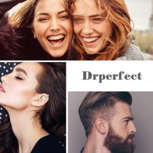 Drperfect 6Pcs 16G Daith Septum Rings 316L Stainless Steel CZ Septum Hoop Nose Ring for Women Men Hinged Segment Clicker Cartilage Helix Earrings Earring Daith Clicker Body Piercing Jewelry