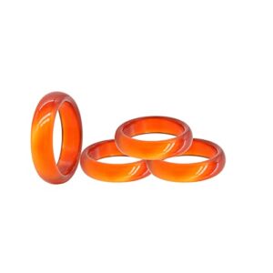 futimely 4pcs red carnelian rings set for women agate carnelian stone stackable band ring