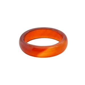 FUTIMELY 4Pcs Red Carnelian Rings Set for Women Agate Carnelian Stone Stackable Band Ring