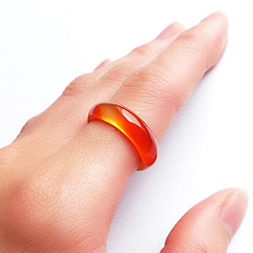 FUTIMELY 4Pcs Red Carnelian Rings Set for Women Agate Carnelian Stone Stackable Band Ring