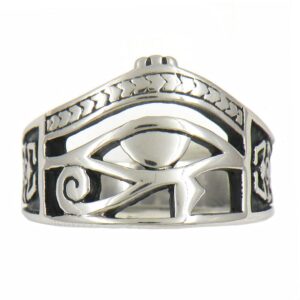 turtledove eye of horus ring - stainless steel ring with egyptian ankh cross and eye of horus (9)