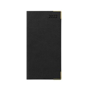 Letts Connoisseur Slim week to view with appointments 2022 diary - black