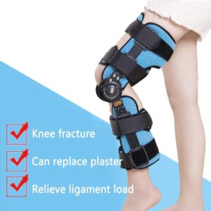 WILLQ ROM Knee Brace ​Post-Op Hinged Immobilizer Support Knee Brace for Recovery Stabilization MCL and PCL Injury Adjustable Medical Orthopedic Support Stabilizer After Surgery,Small