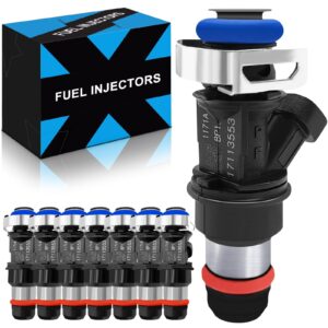 yzhidianf 17113698 fuel injectors fj315 fits for:-chevy silverado 1500 2500 3500 tahoe for:-gmc sierra yukon for:-cadillac escalade for:-buick rainer 4.8 l 5.3 l 6.0 l 2001-2007, 17113553 (8pcs)