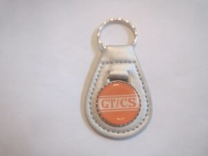 1968 shelby gt/cs california special leather keychain - silver