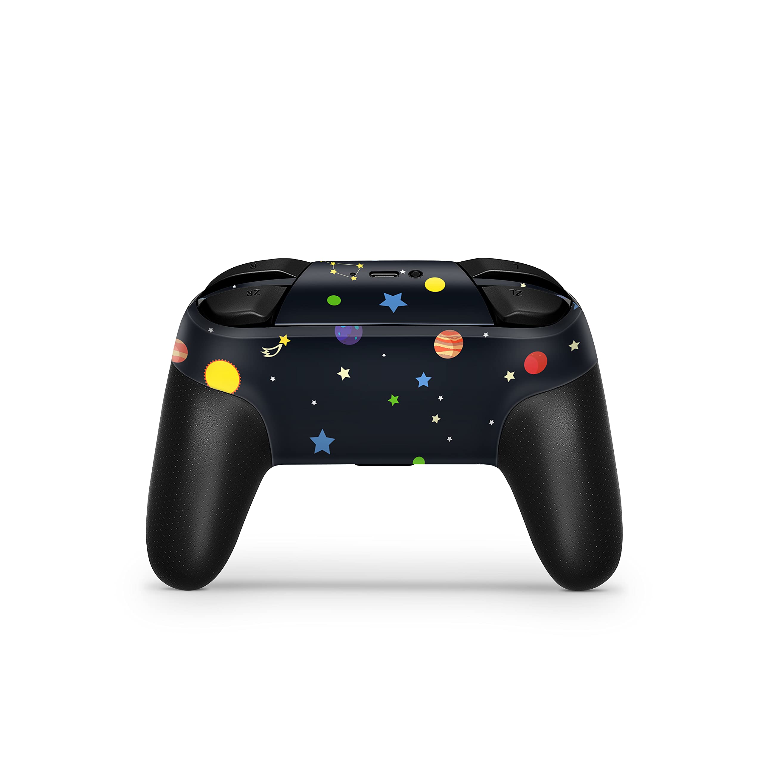 Tacky design Galaxy Skin for Nintendo Switch Pro Controller, Black Planet Decals Vinyl 3m Stickers Full wrap Cover