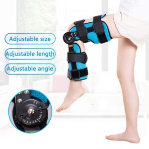 WILLQ ROM Knee Brace ​Post-Op Hinged Immobilizer Support Knee Brace for Recovery Stabilization MCL and PCL Injury Adjustable Medical Orthopedic Support Stabilizer After Surgery,Small