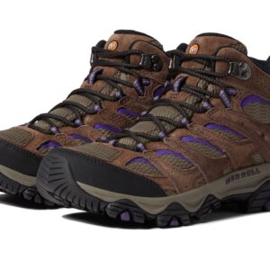 Merrell Women's Moab 3 Mid Hiking Boot, Bracken/Purple, 9