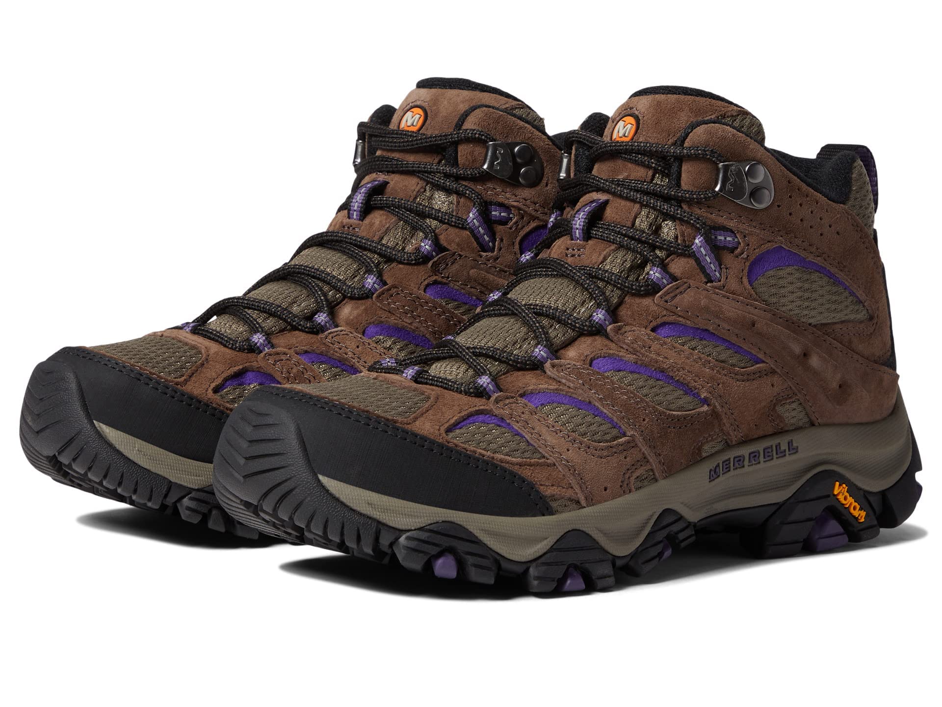 Merrell Women's Moab 3 Mid Hiking Boot, Bracken/Purple, 9