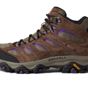 Merrell Women's Moab 3 Mid Hiking Boot, Bracken/Purple, 9