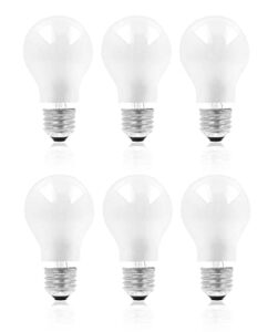 mandala crafts rough service appliance light bulbs 60-watt light bulbs - dimmable e26 a19 bulb pack of 6 - appliance frosted incandescent light bulbs 60 watt soft white