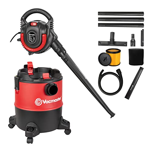 Vacmaster VBVB611PF 1101 6 Gallon 5 Peak HP Wet Dry Shop Vacuum 1-1/4 Inch Hose Powerful Suction with Detachable Blower