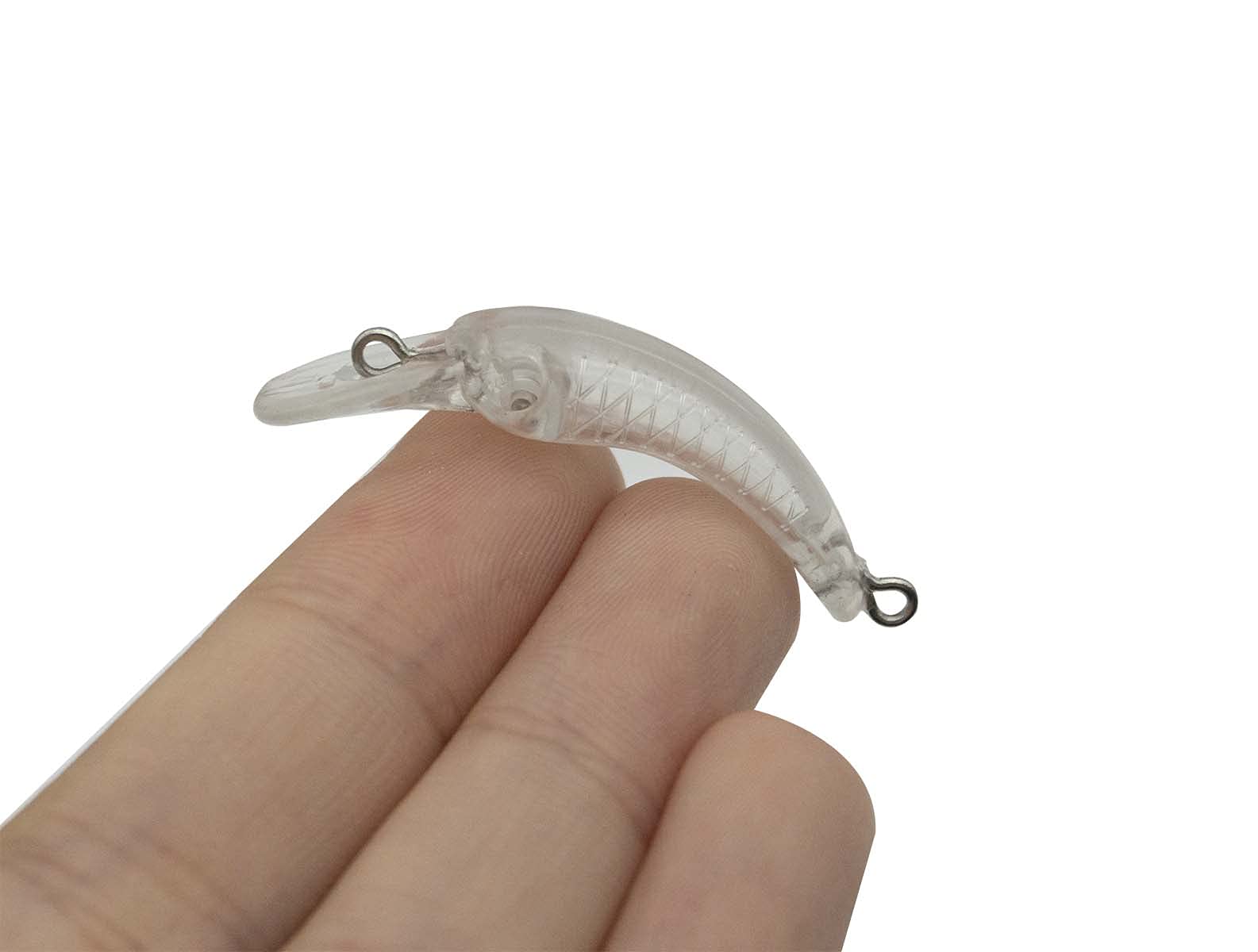 10PCS Unpainted Fishing Lure Blanks 1.11g 4.2cm with 4mm Free Fishing Eye Crankbait Baits Simulation Blank Body Clear Hard Baits Trout Salmon Minnow Lure Popper Lures Topwater Freshwater 8380