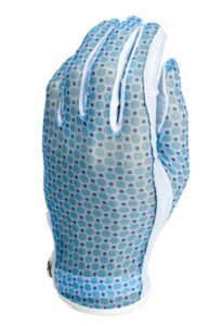 evertan: women's tan through golf glove - blue ice small