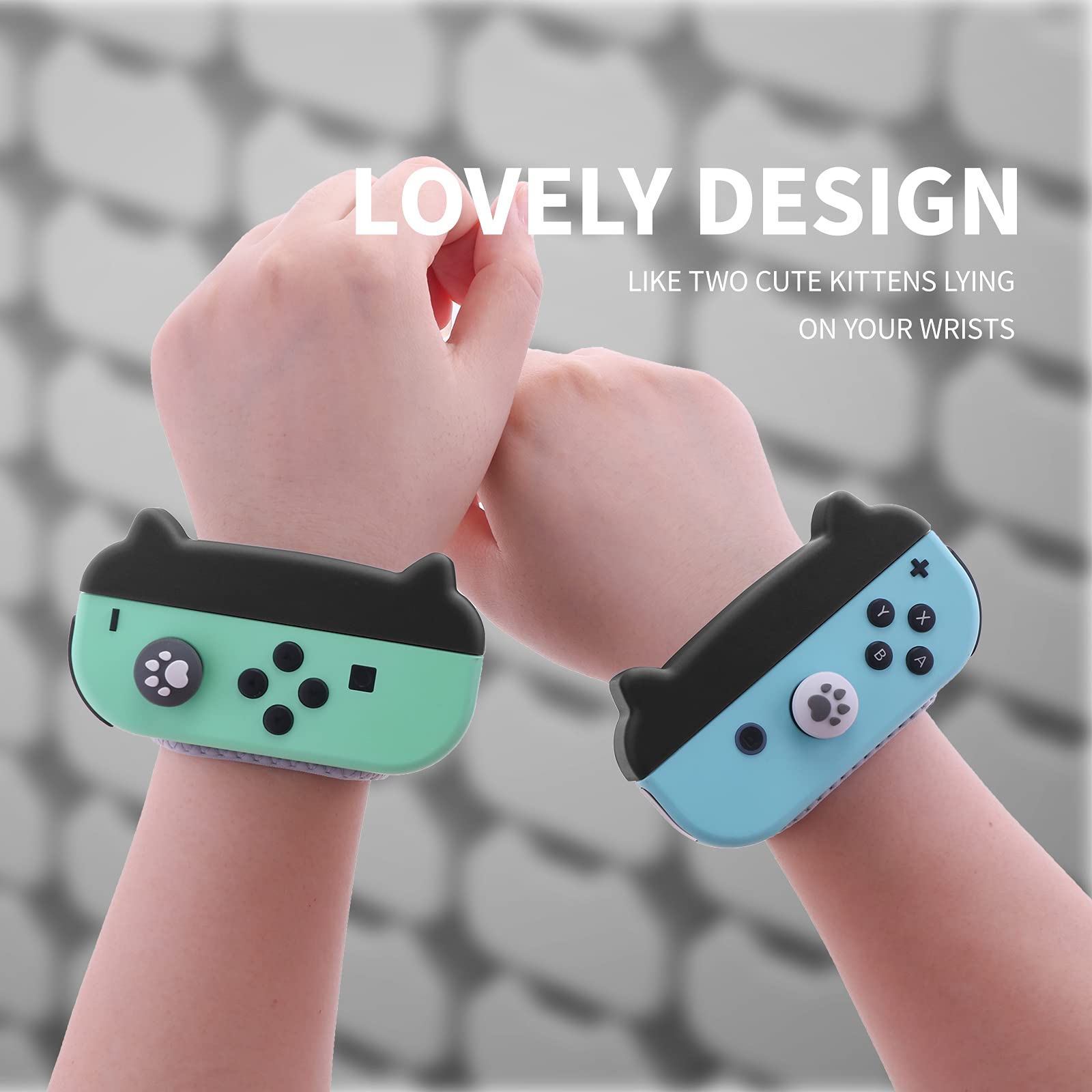 Dance Switch Wristband, Wrist Bands for Dance Switch 2024 2023 2022 2021, Adjustable Elastic Straps for Joy-Cons Controller (2 Packs for Kid) Black