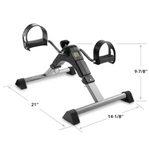 Foldable Under Desk Stationary Exercise Bike - Arm Leg Foot Pedal Exerciser