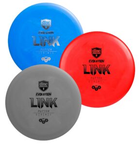 discmania evolution exo soft link putter golf disc pack of 3-173-176g (colors may vary) putting practice disc golf putter pack