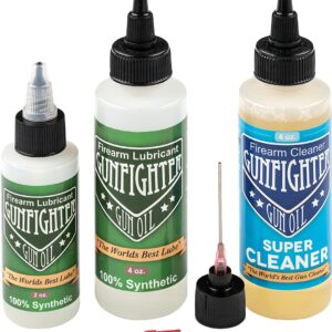 Gunfighter Oil Wet and Clean Combo (2oz Lube, 4oz Lube, 4oz Cleaner, 2oz. Needle Applicator)