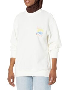 billabong women's sweatshirt, salt crystal kissed by the sun, medium