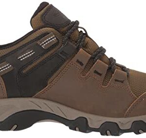 KEEN Men's Steens Low Height Waterproof Hiking Shoes, Brindle/Dark Olive, 12