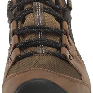 KEEN Men's Steens Low Height Waterproof Hiking Shoes, Brindle/Dark Olive, 12