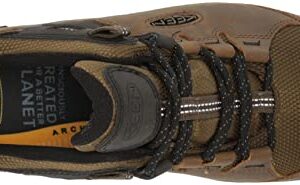 KEEN Men's Steens Low Height Waterproof Hiking Shoes, Brindle/Dark Olive, 12