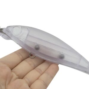 5PCS Unpainted Fishing Lure Blanks 28.97g 14.7cm with 10mm Free Fishing Eye Crankbait Baits Simulation Blank Body Clear Hard Baits Trout Salmon Minnow Lure Popper Lures Topwater Freshwater 8025