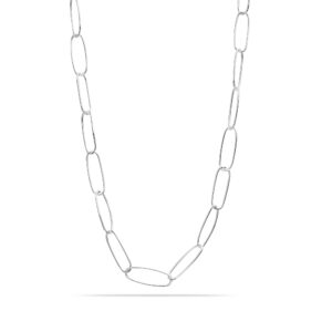 lecalla 925 sterling silver italian 6.5-mm paperclip-link chain necklace for women 36 inches