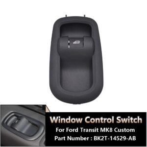 WPFC Car Passenger Door Power Window Switch Regulator Button for Ford Transit Mk8 2014-2020 Custom 2012+ BK2T-14529-AB, Black