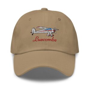 luscombe 8f embroidered custom classic cap (airclj8f-r1) - add your n# khaki