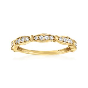 rs pure by ross-simons 0.25 ct. t.w. diamond ring in 14kt yellow gold. size 10