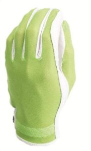 evertan: women's tan through golf glove - lime green medium