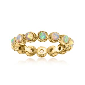 ross-simons gemstone eternity band in 18kt gold over sterling